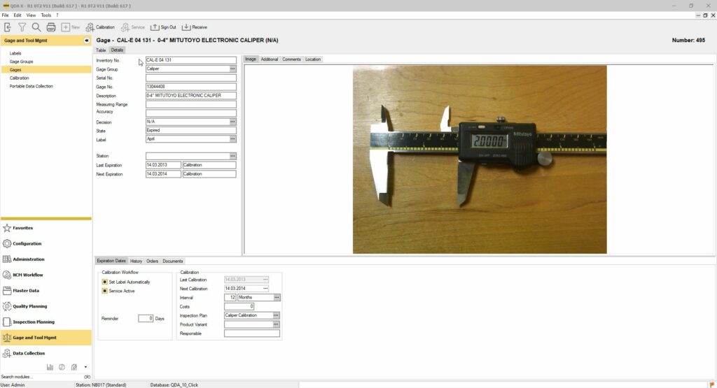 Calibration Management Software Tool Management | QDA SOLUTIONS